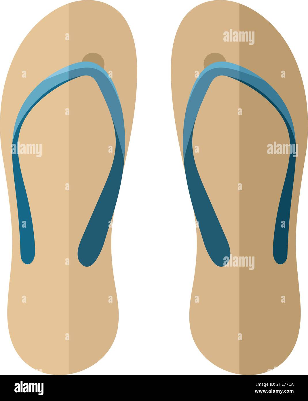 Vector Flat Design Flip Flops Stock Vector Image & Art - Alamy