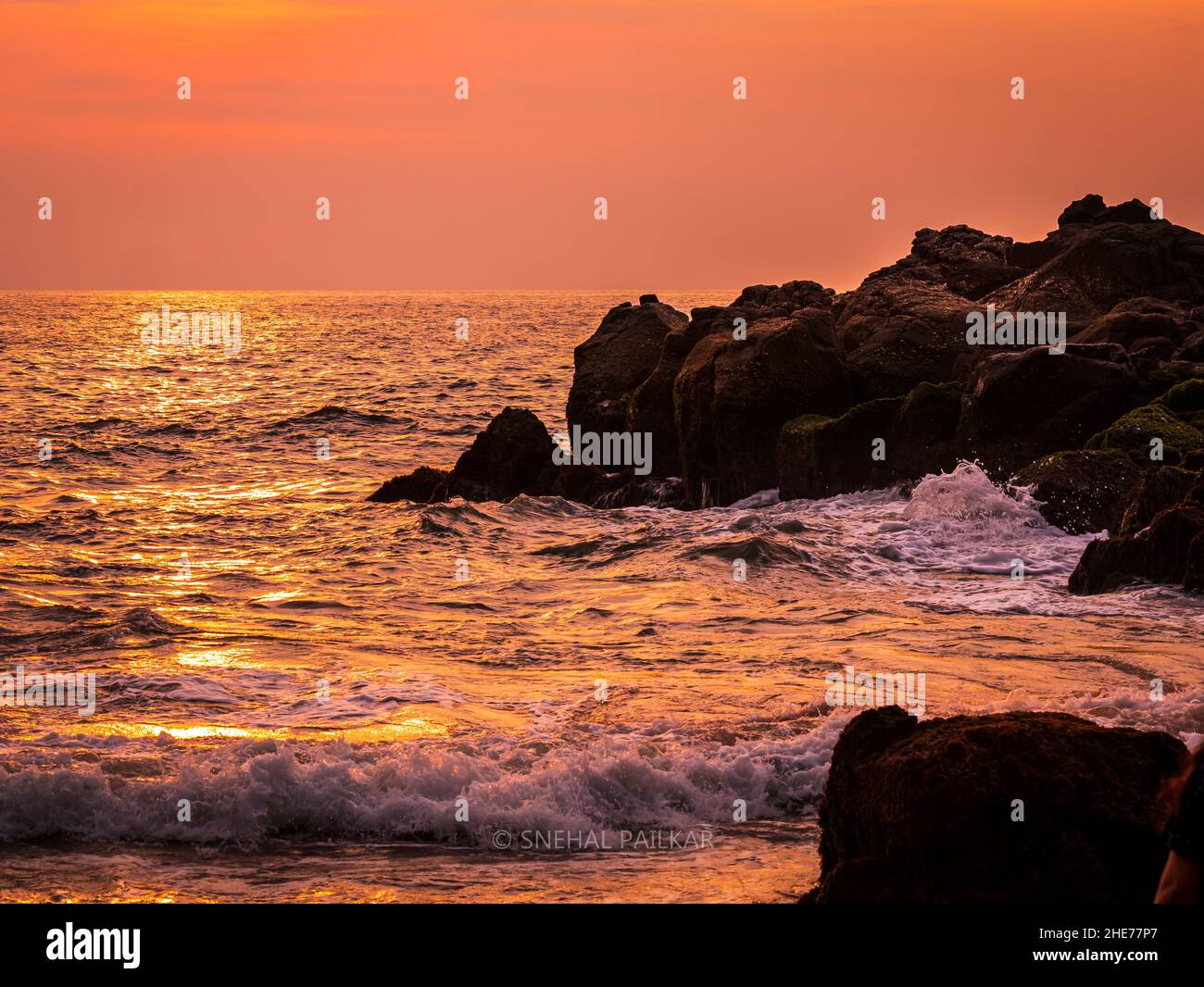 Beautiful sunset or sunrise with colorful sky at devghali or Kasheli ...