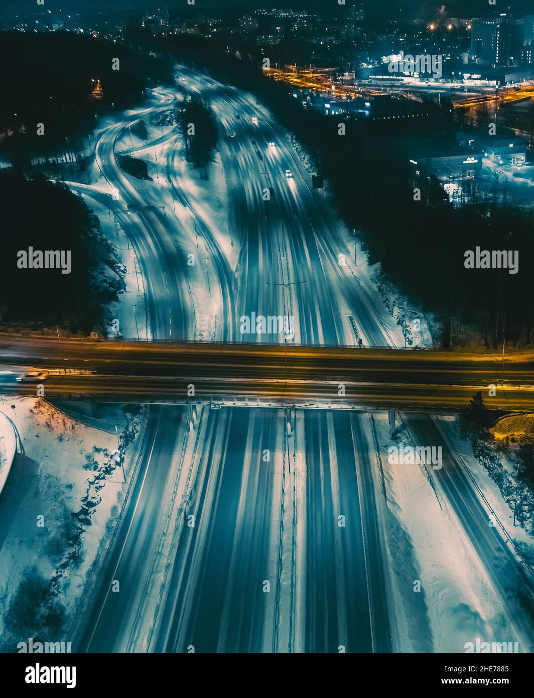 Nightlife aerial hi-res stock photography and images - Alamy