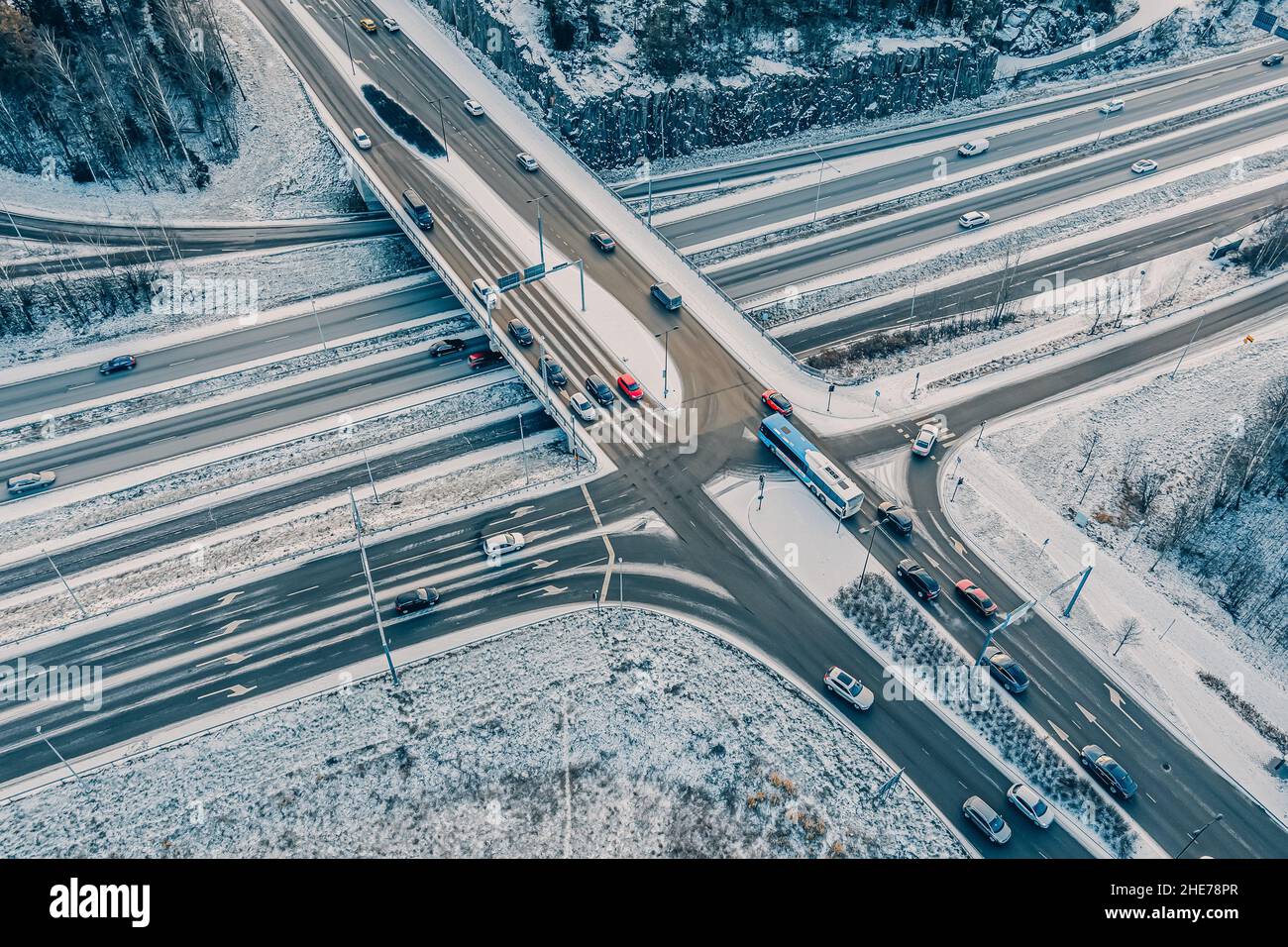 Junction road aerial hi-res stock photography and images - Alamy