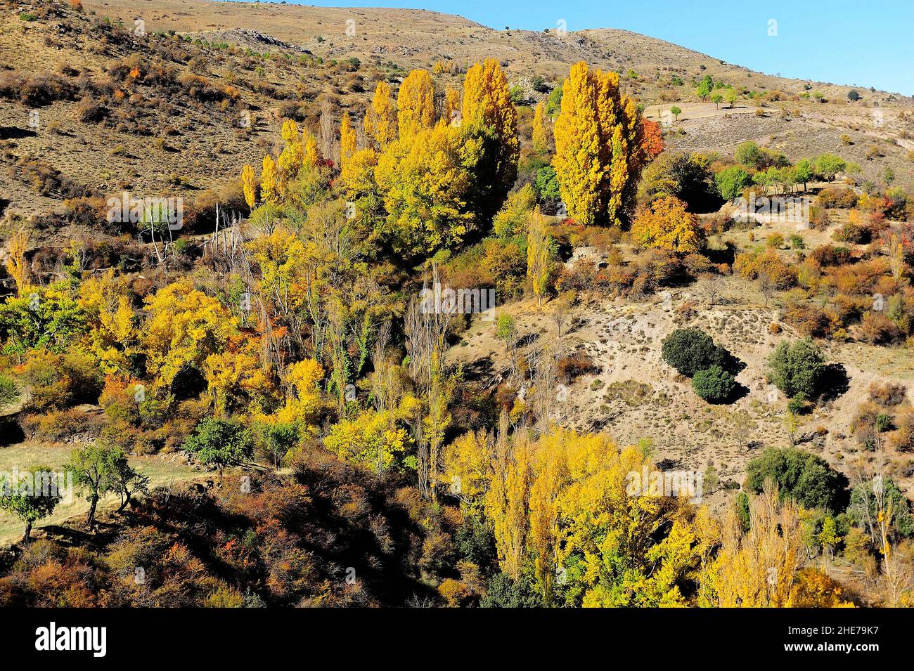 Valley of the river Gor, by the Juntas de Gor, Granada Stock Photo - Alamy