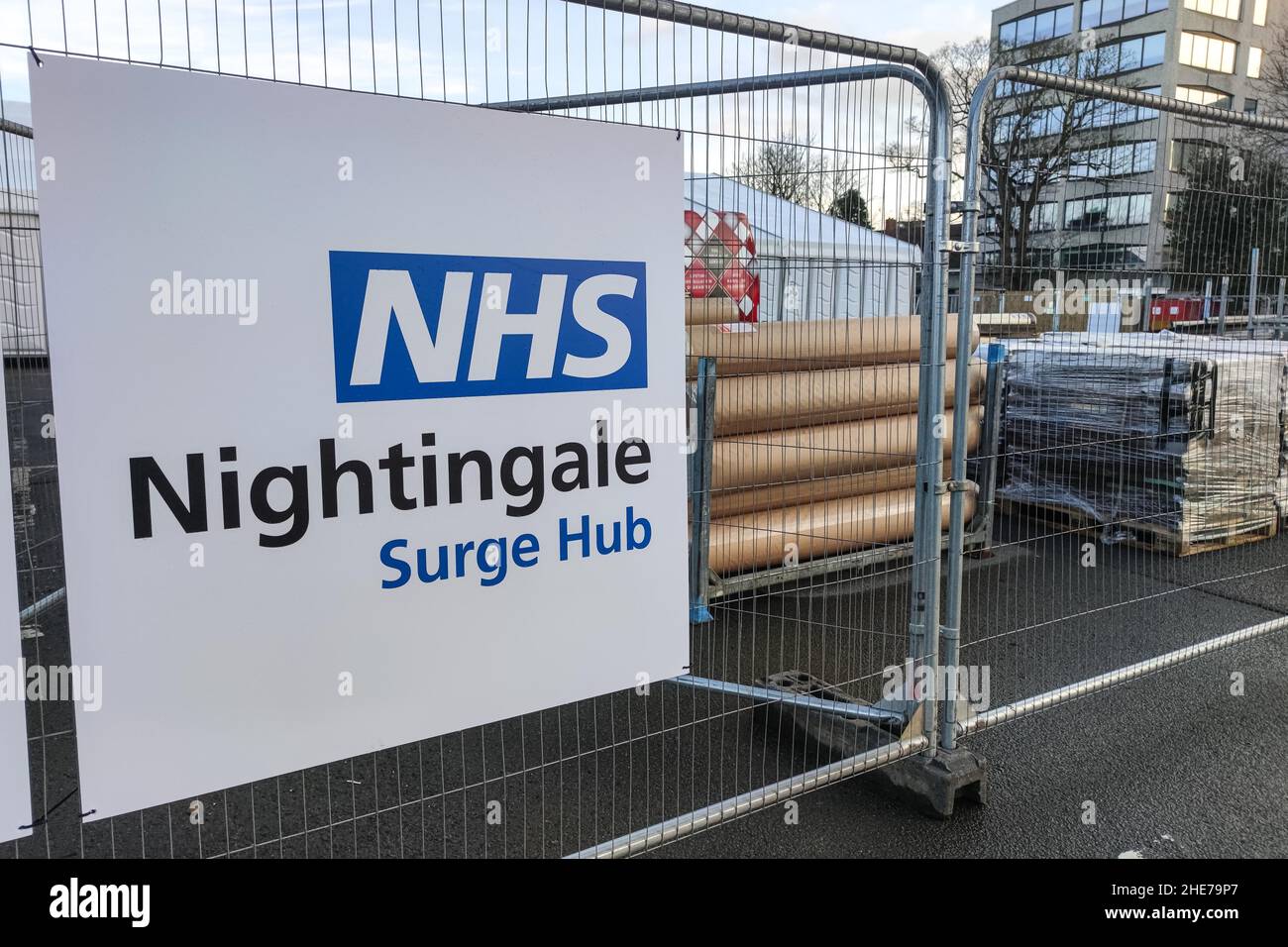Solihull, UK. 9th Jan, 2022. The NHS Nightingale Surge Hub is taking ...