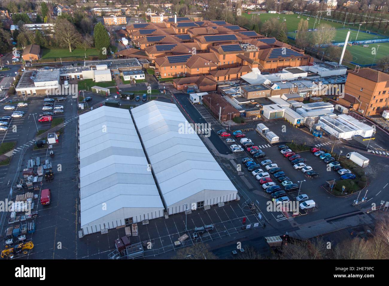Solihull, UK. 9th Jan, 2022. The NHS Nightingale Surge Hub is taking ...