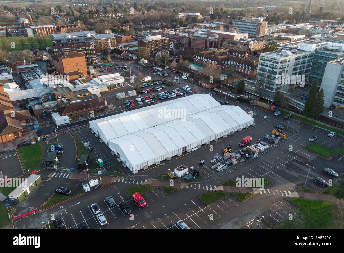 Solihull, UK. 9th Jan, 2022. The NHS Nightingale Surge Hub is taking ...