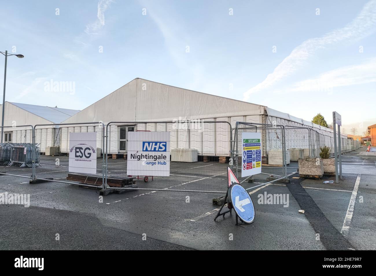 Solihull, UK. 9th Jan, 2022. The NHS Nightingale Surge Hub is taking ...
