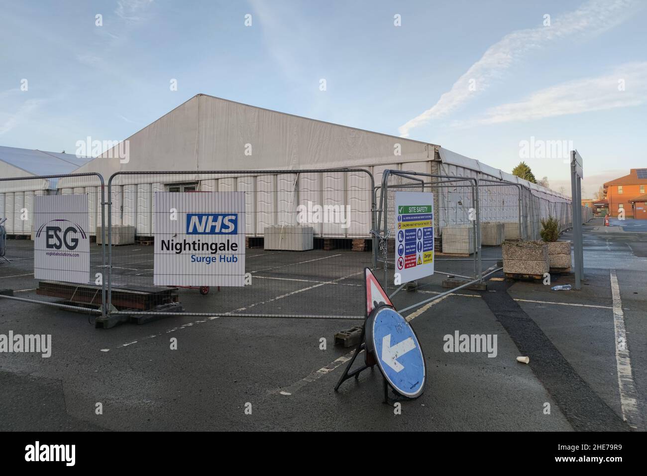 Solihull, UK. 9th Jan, 2022. The NHS Nightingale Surge Hub is taking ...
