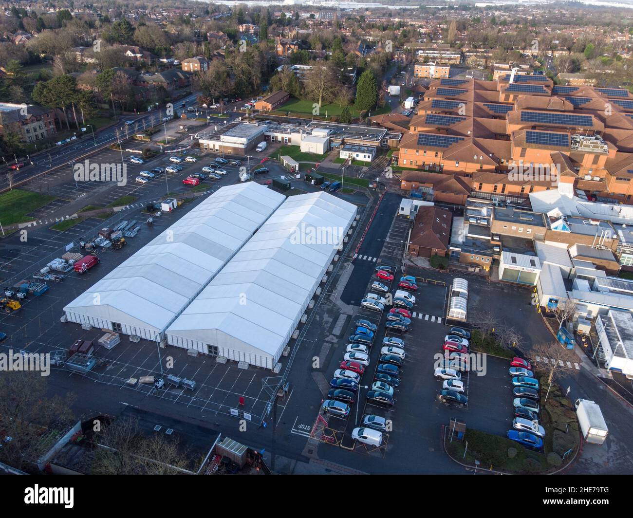 Solihull, UK. 9th Jan, 2022. The NHS Nightingale Surge Hub is taking ...