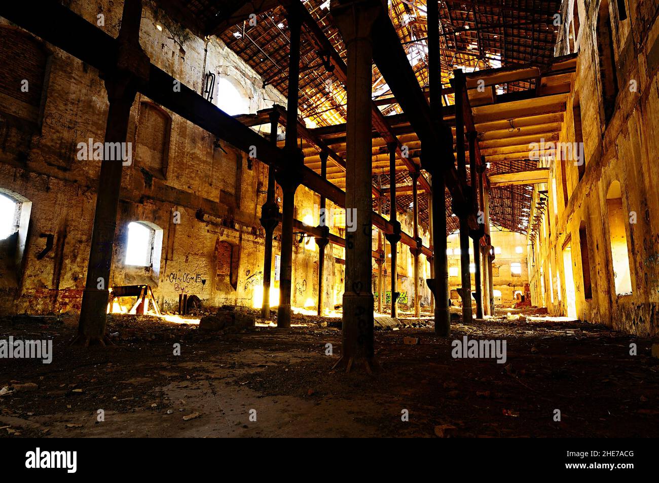 Abandoned ruined factory building architecture hi-res stock photography ...