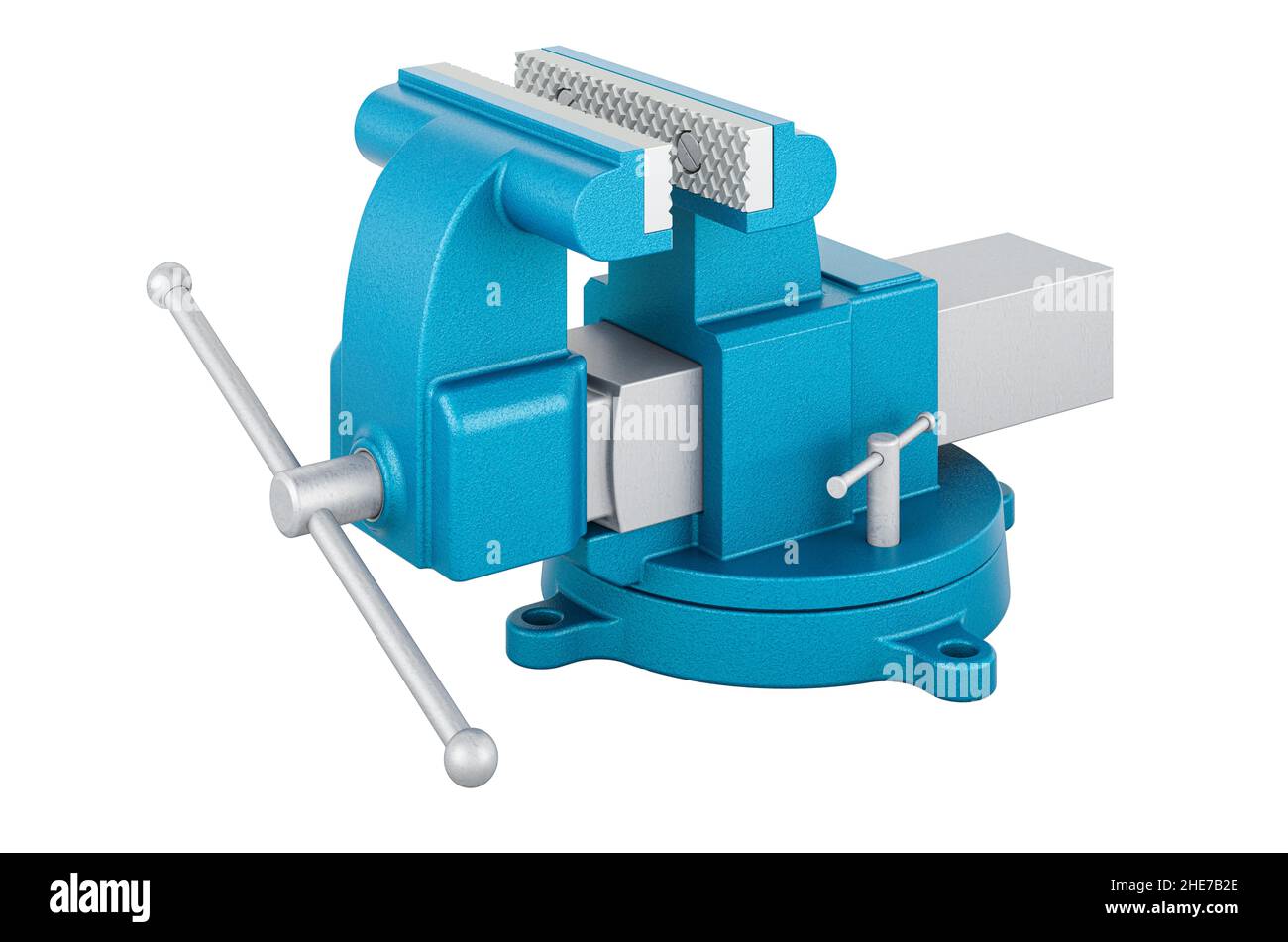 Bench vise, 3D rendering isolated on white background Stock Photo - Alamy