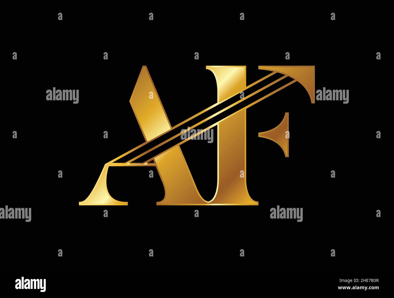 Initial Letter A F Logo Design Vector Template. Graphic Alphabet Symbol ...