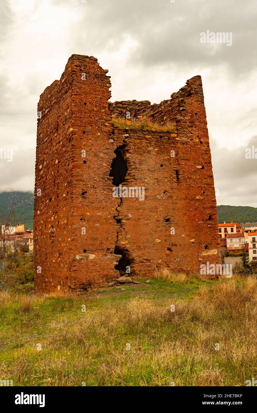 Tower of alqueria Al-Qasr-Sened in Jerez del Marquesado, Granada Stock ...