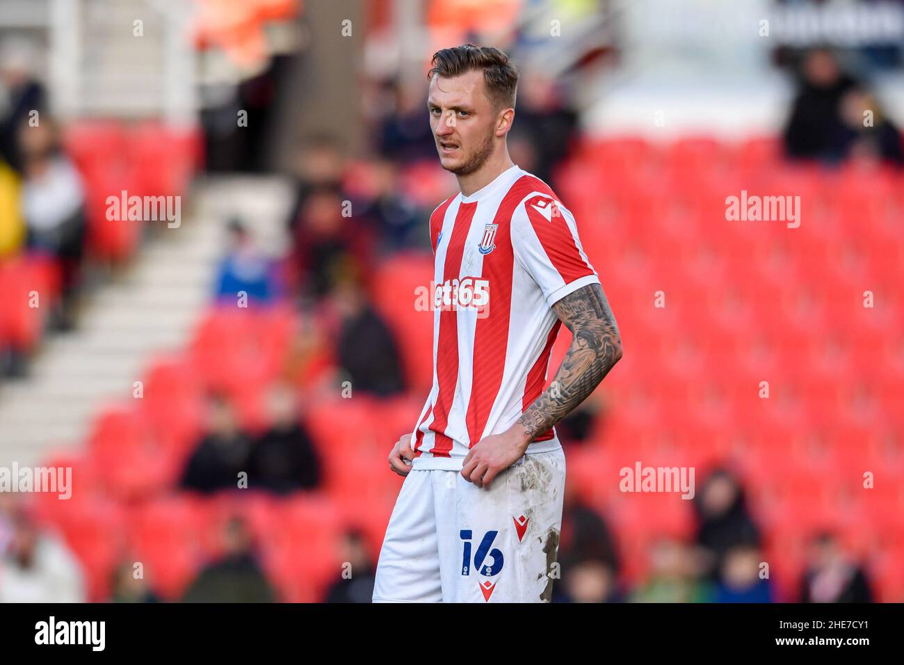 Stoke On Trent, UK. 09th Jan, 2022. Ben Wilmot #16 of Stoke City in ...