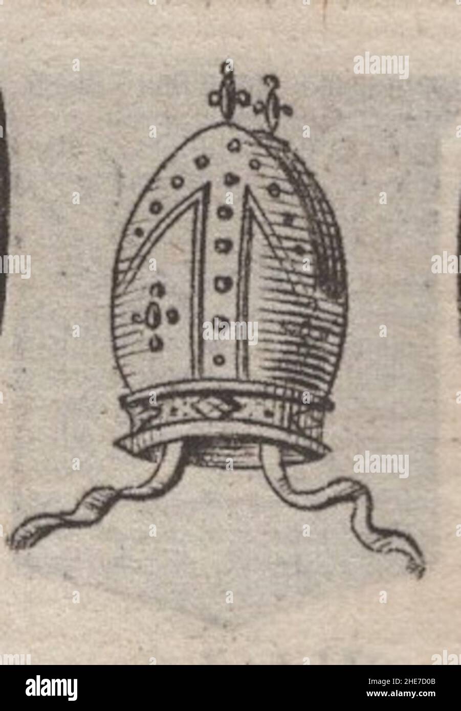 Historical antique 18th century engraving heraldy coat of arms, crest ...