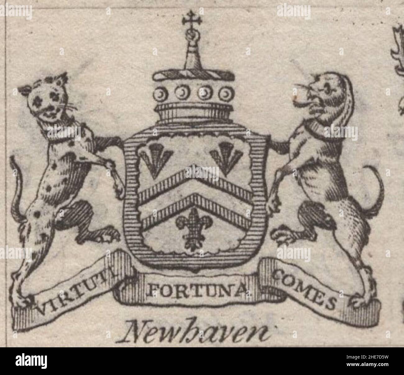 Historical antique 18th century engraving heraldy coat of arms, crest ...