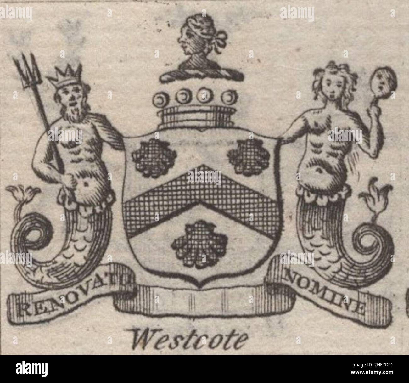 Historical antique 18th century engraving heraldy coat of arms, crest ...