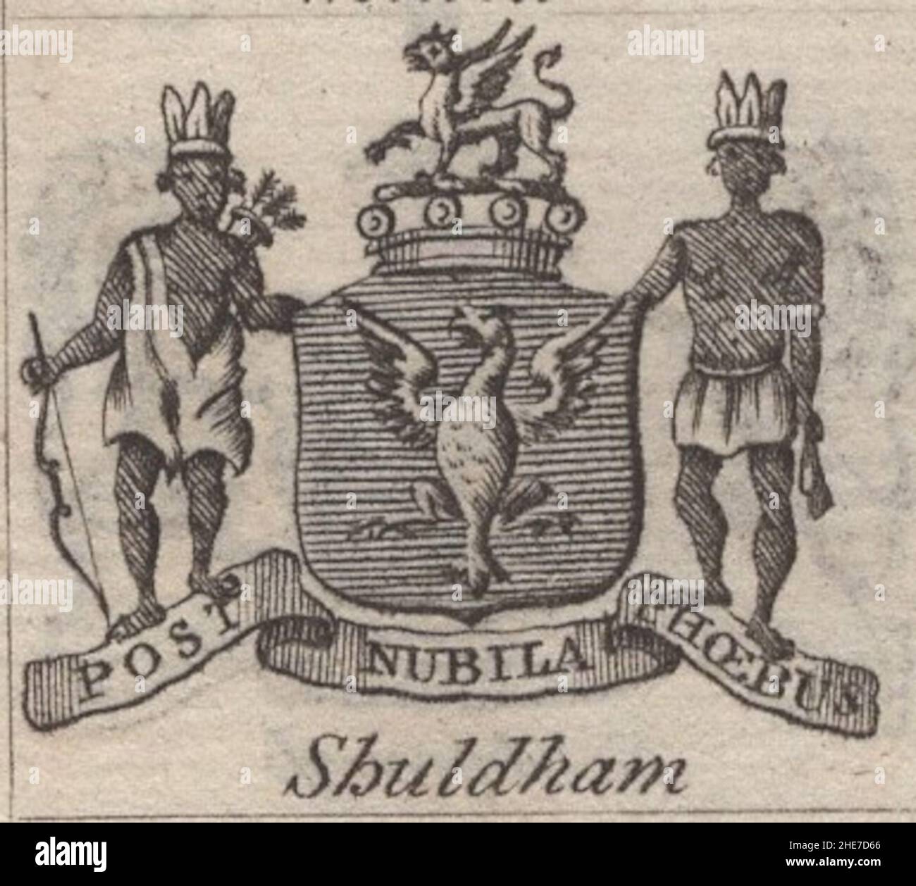 Historical antique 18th century engraving heraldy coat of arms, crest ...