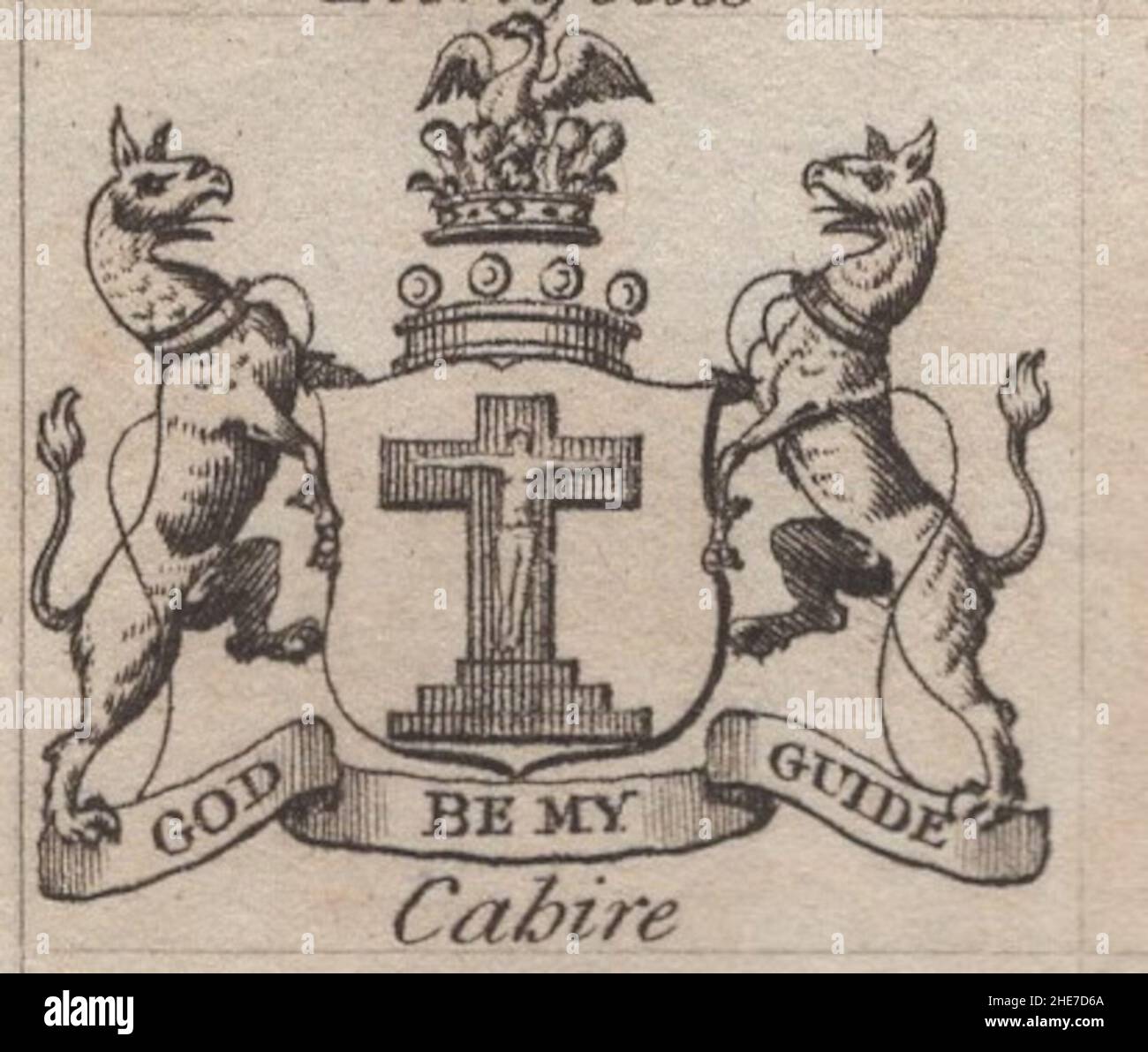 Historical antique 18th century engraving heraldy coat of arms, crest ...