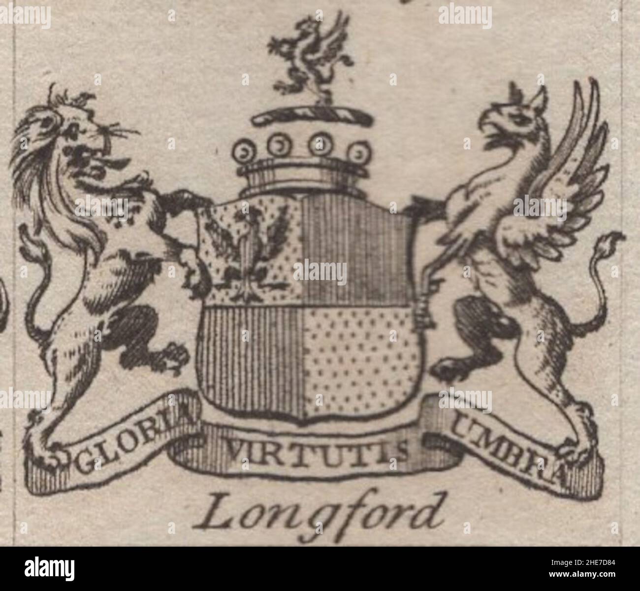 Historical antique 18th century engraving heraldy coat of arms, crest ...