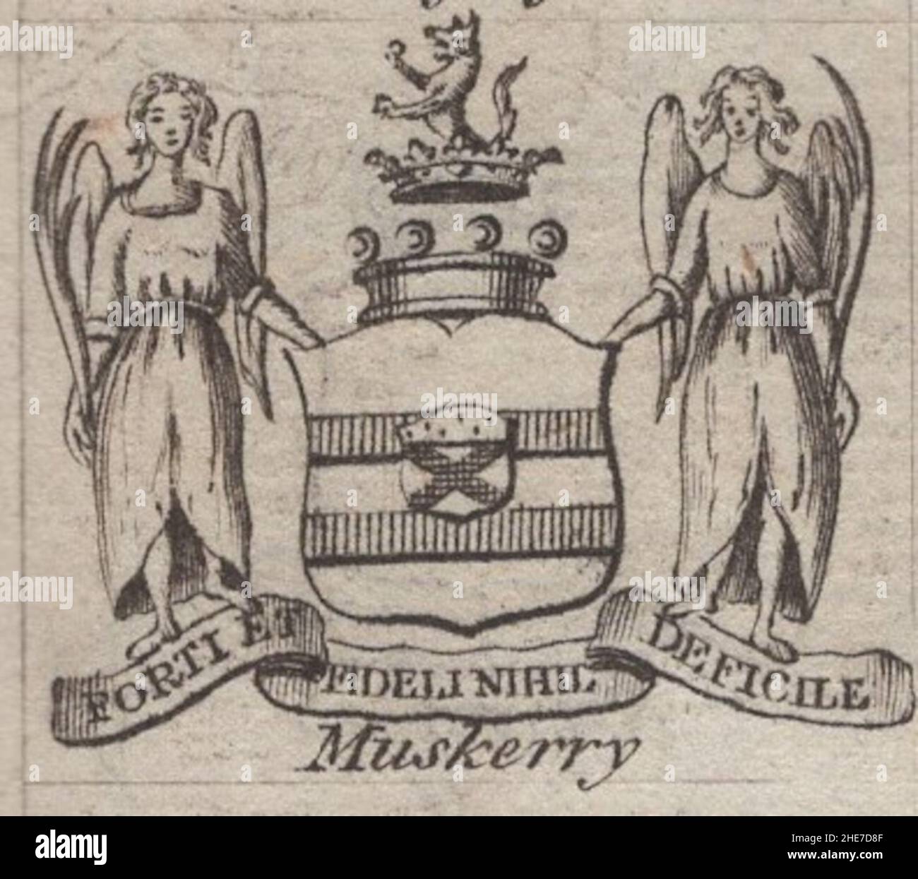 Historical antique 18th century engraving heraldy coat of arms, crest ...