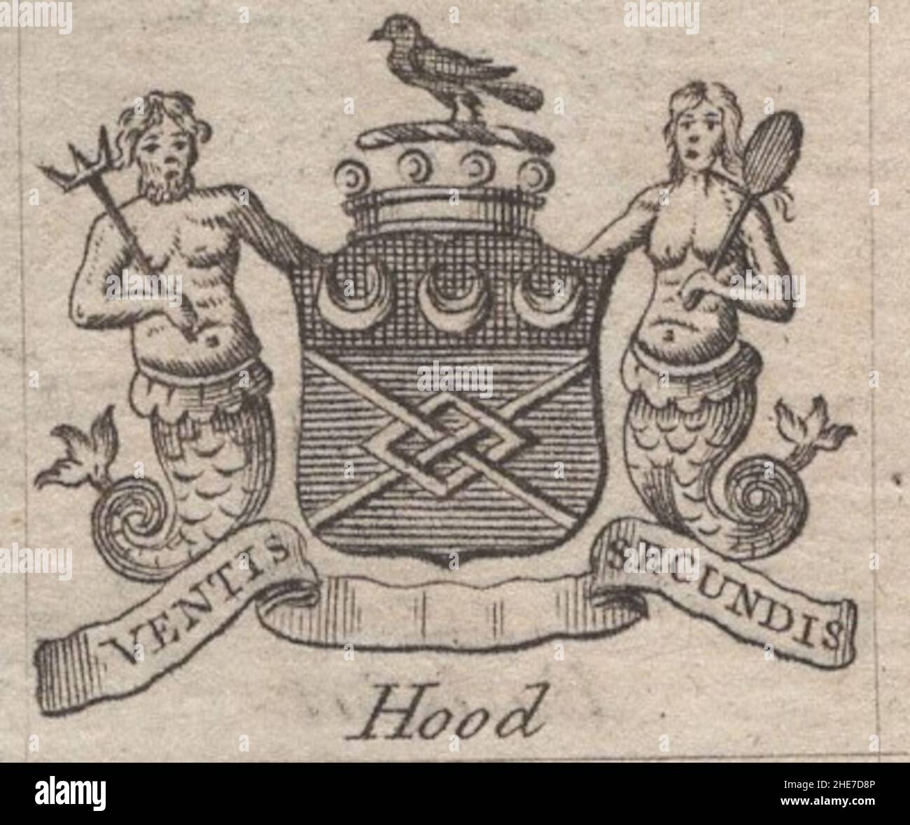 Historical antique 18th century engraving heraldy coat of arms, crest ...