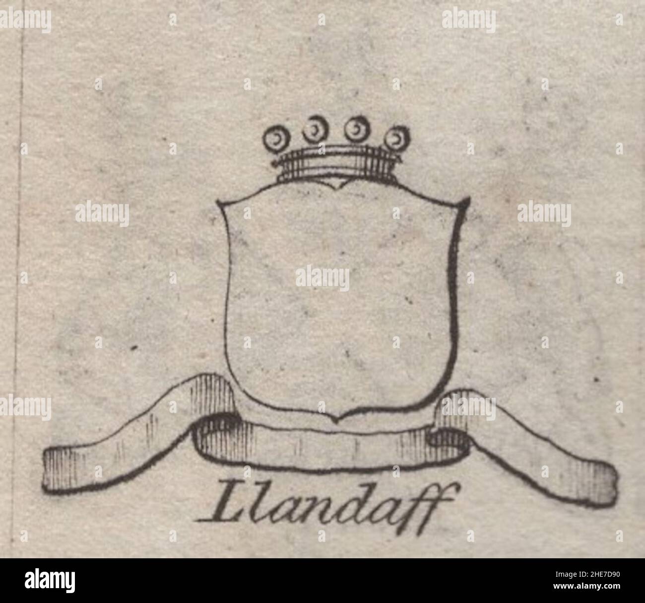 Historical antique 18th century engraving heraldy coat of arms, crest ...