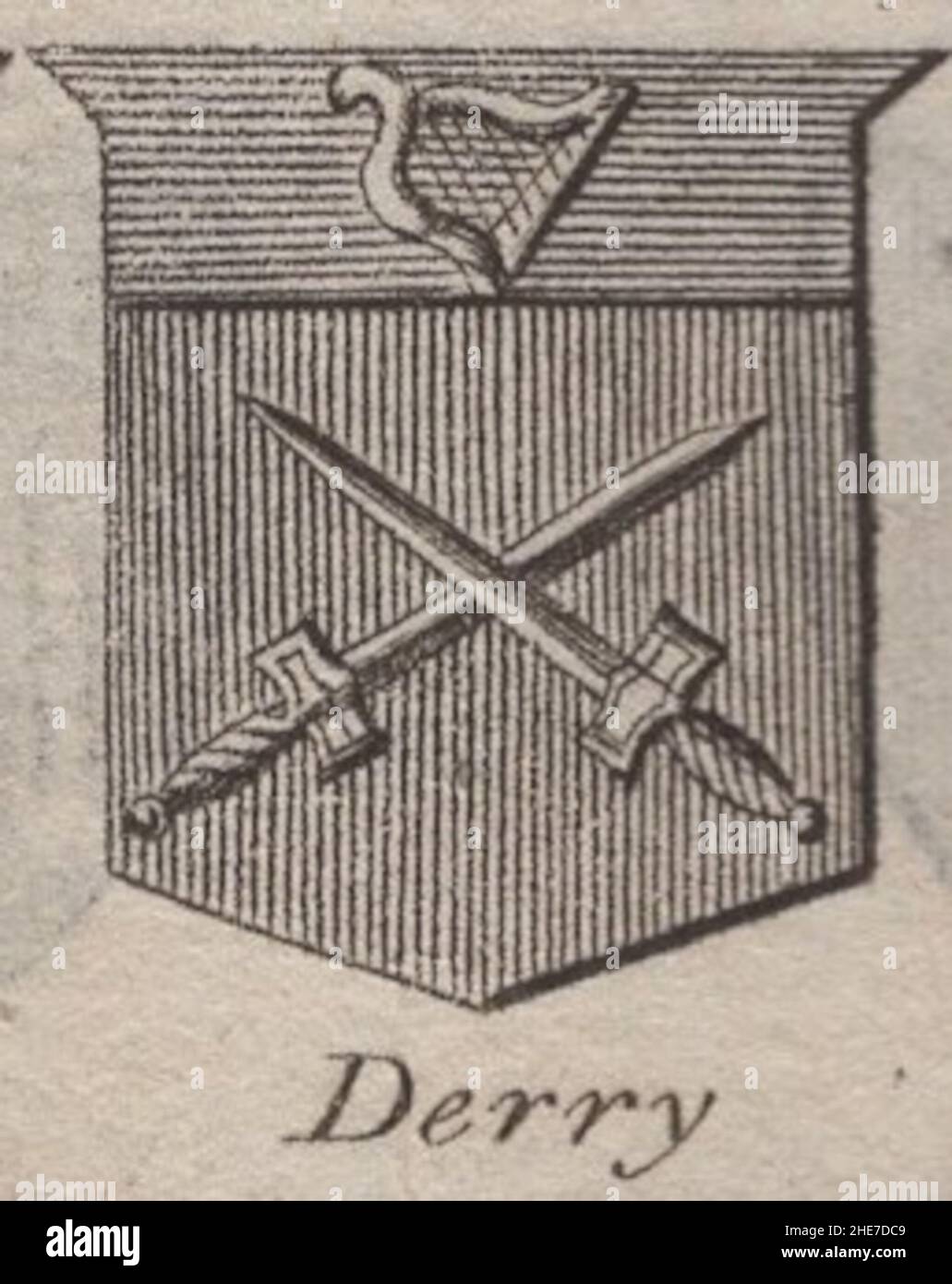 Historical antique 18th century engraving heraldy coat of arms, crest ...