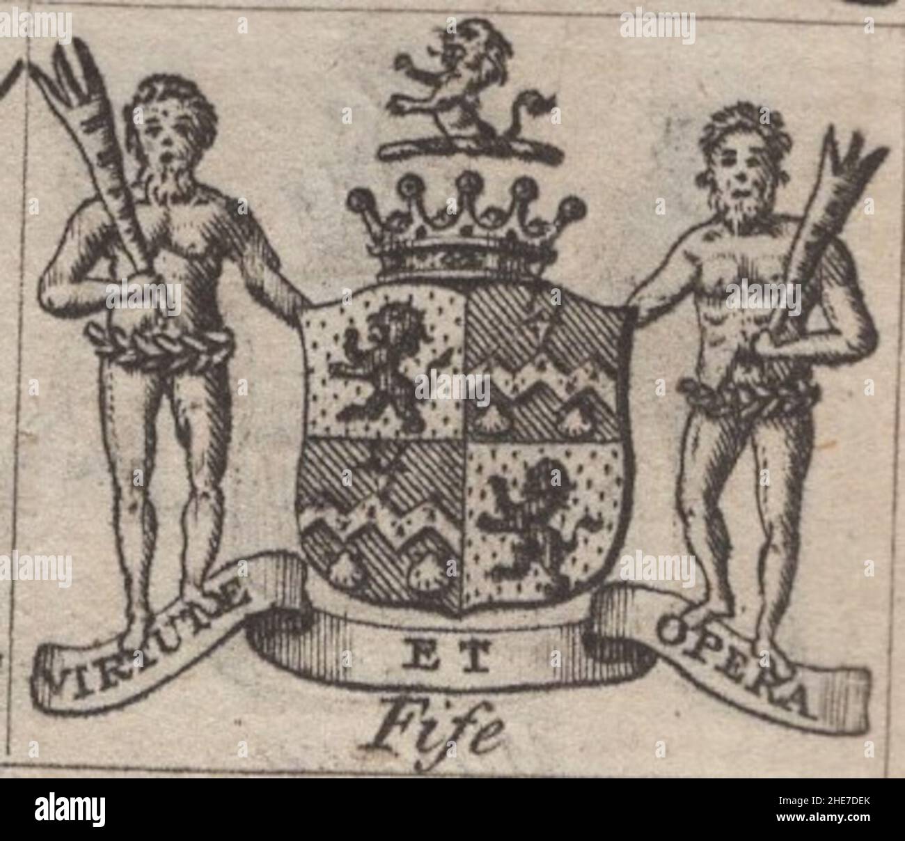 Historical antique 18th century engraving heraldy coat of arms, crest ...