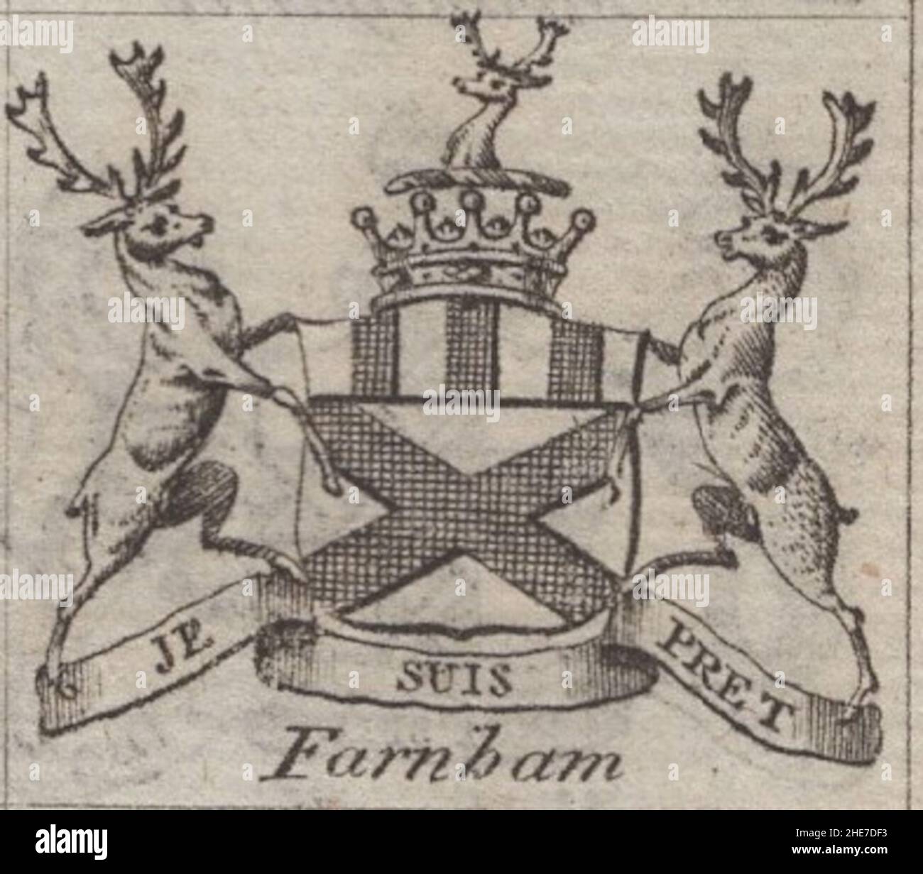 Historical antique 18th century engraving heraldy coat of arms, crest ...