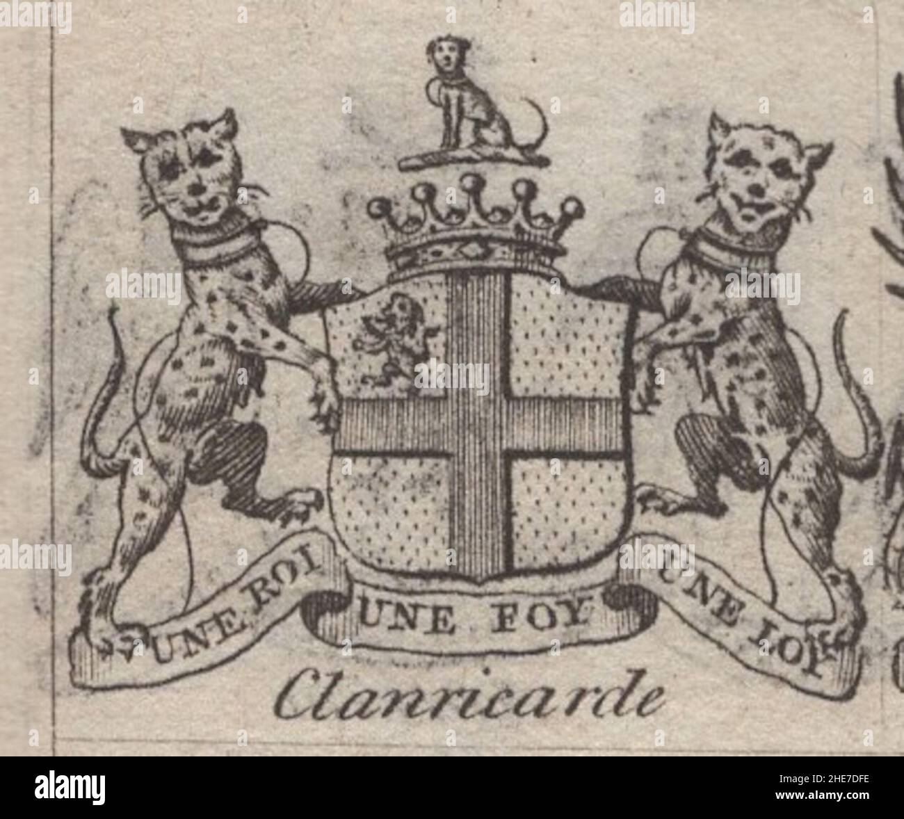 Historical antique 18th century engraving heraldy coat of arms, crest ...