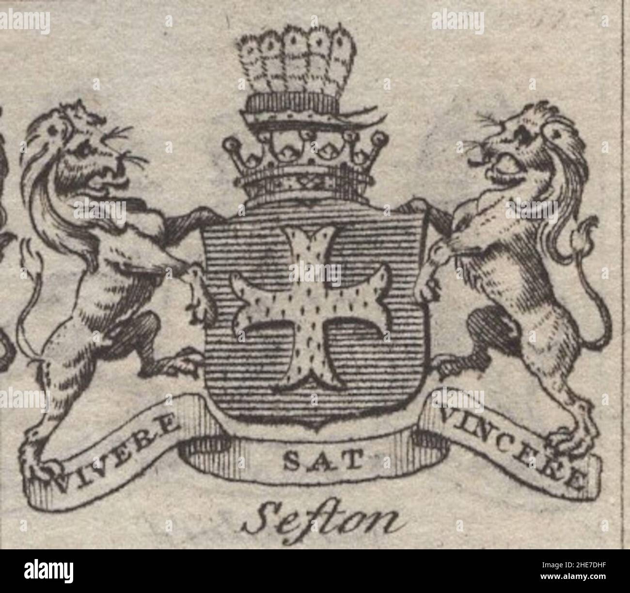 Historical antique 18th century engraving heraldy coat of arms, crest ...