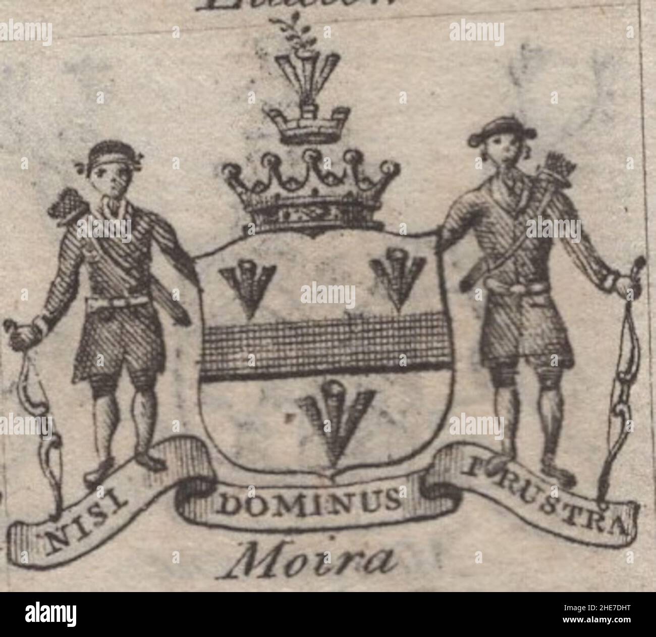 Historical antique 18th century engraving heraldy coat of arms, crest ...