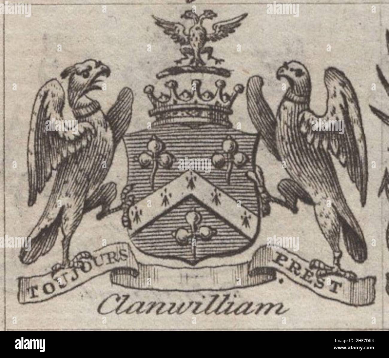 Historical antique 18th century engraving heraldy coat of arms, crest ...