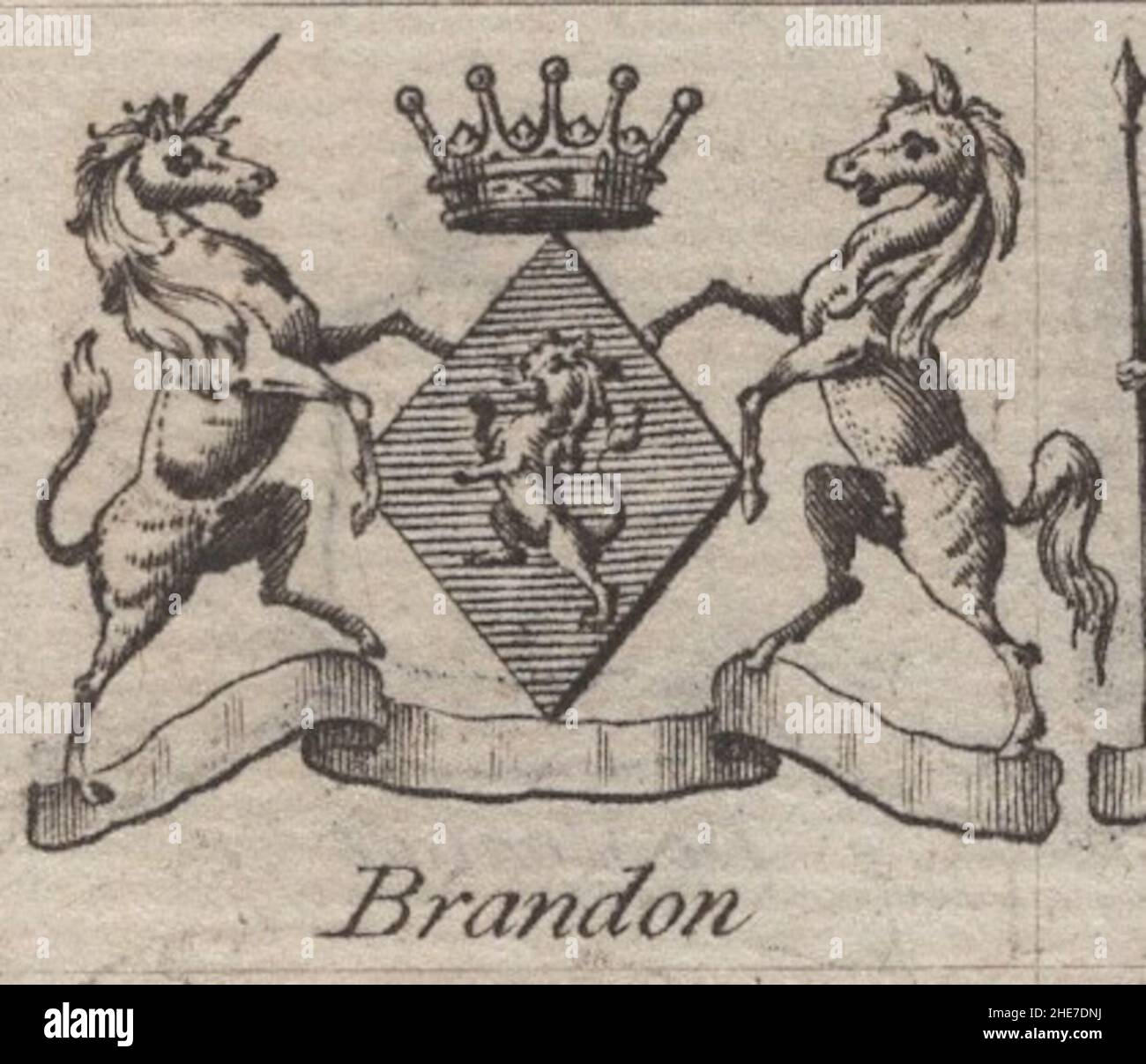 Historical antique 18th century engraving heraldy coat of arms, crest ...