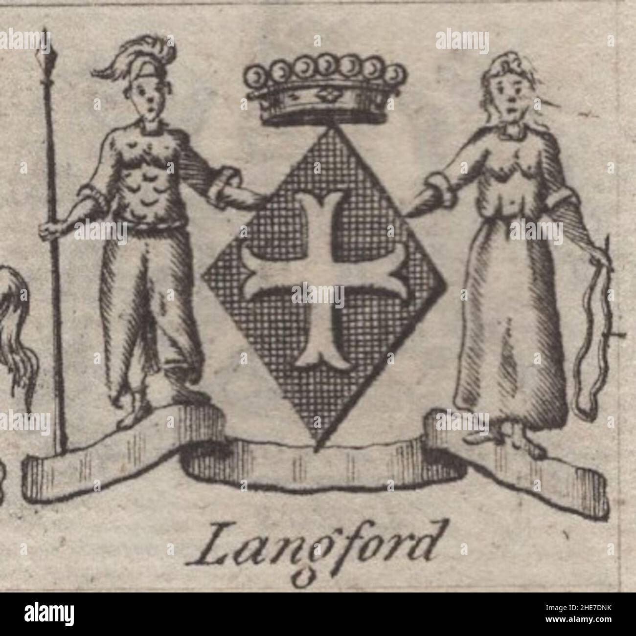 Historical antique 18th century engraving heraldy coat of arms, crest ...