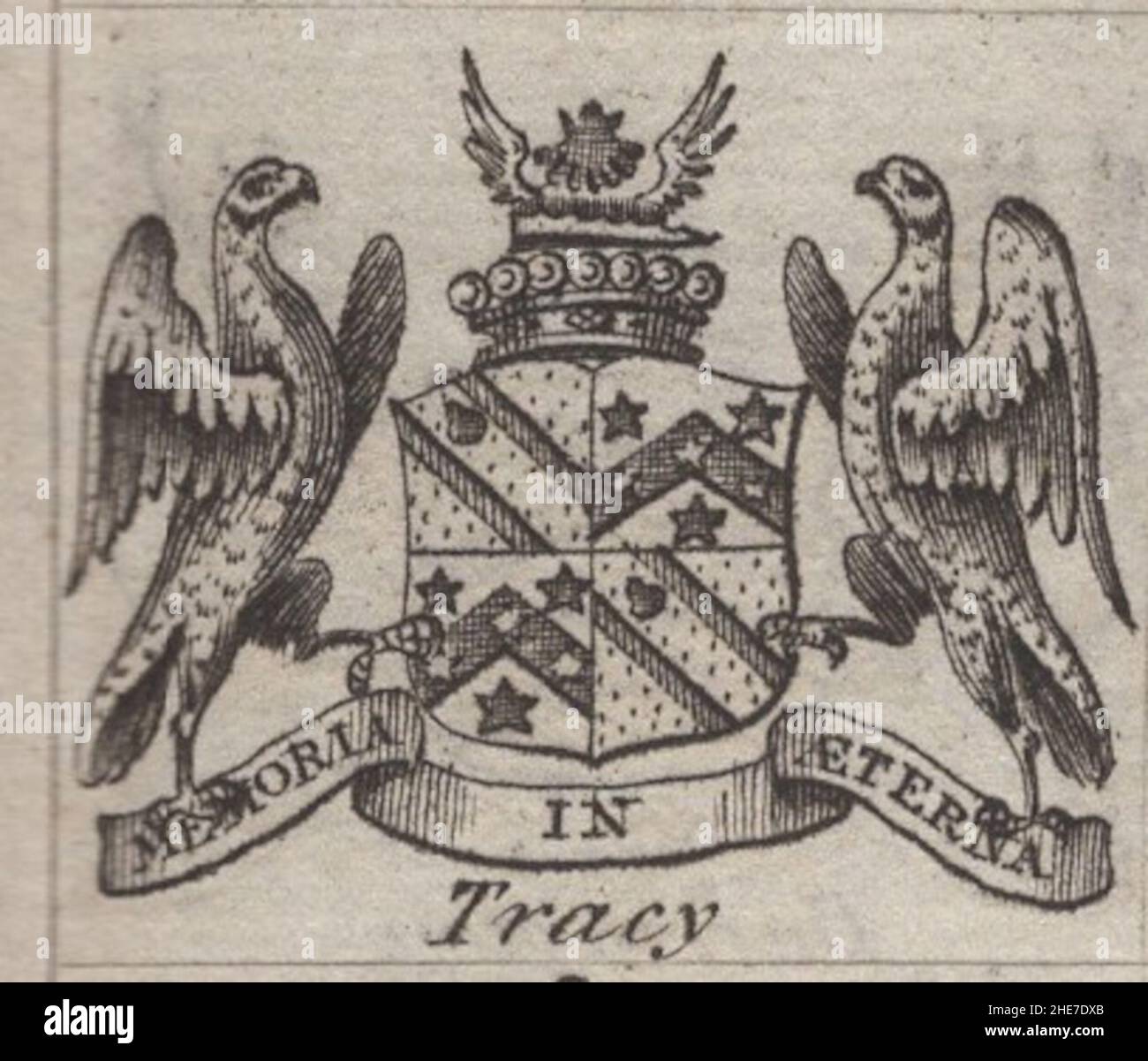 Historical antique 18th century engraving heraldy coat of arms, crest ...