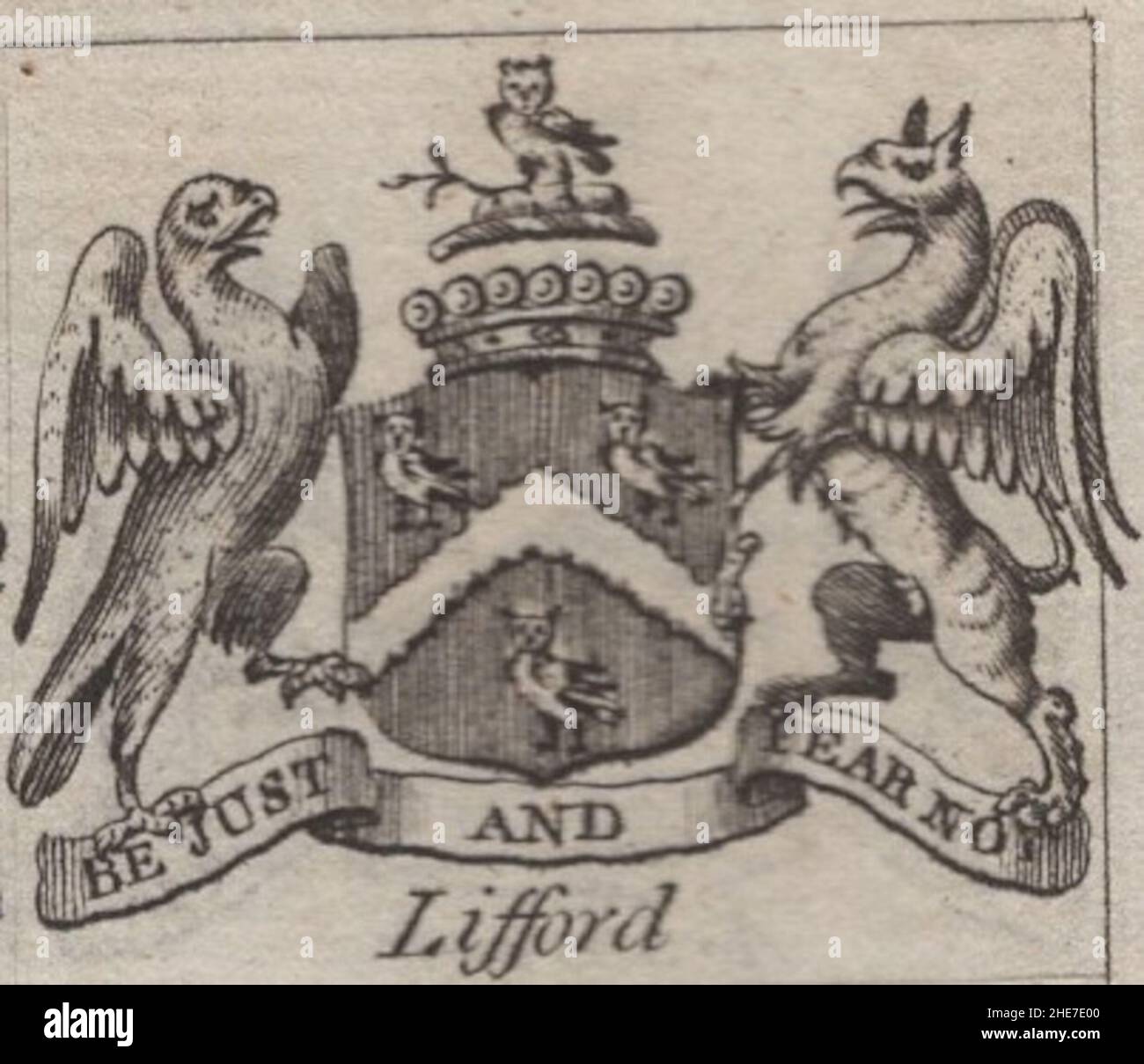 Historical antique 18th century engraving heraldy coat of arms, crest ...