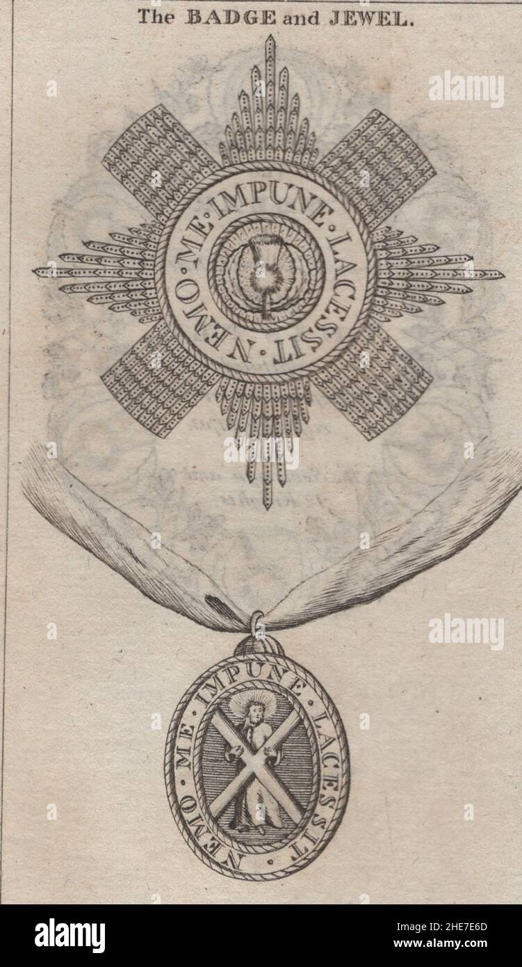 Historical antique 18th century engraving Jewels and Royal Badges Nemo ...