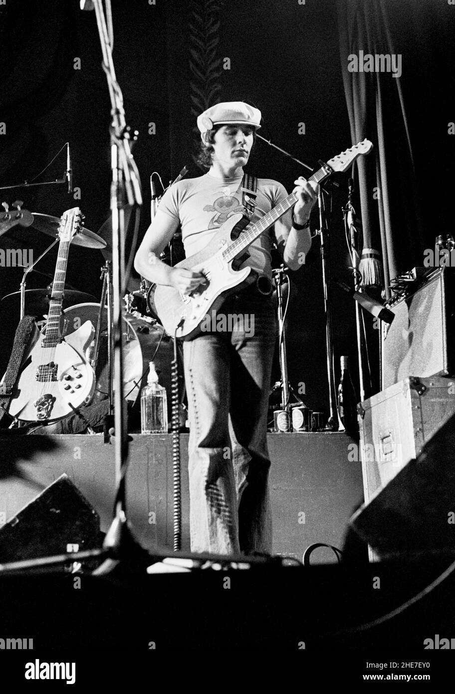 English muscian Simon Nicol performing with Fairport Convention in ...
