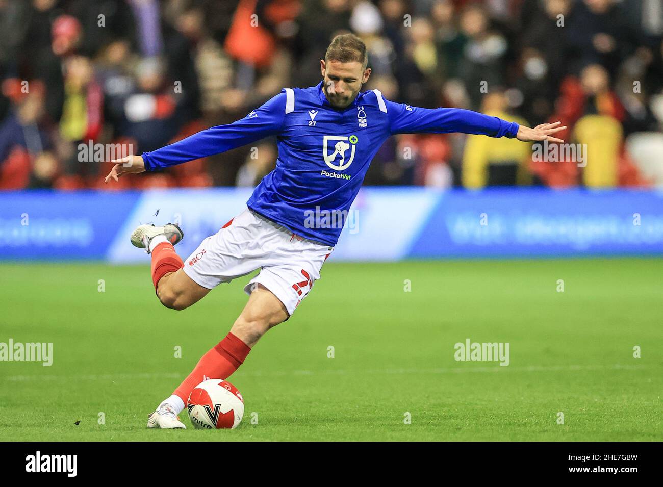 Steve Cook #27 of Nottingham Forest during the pre-game warmup Stock ...