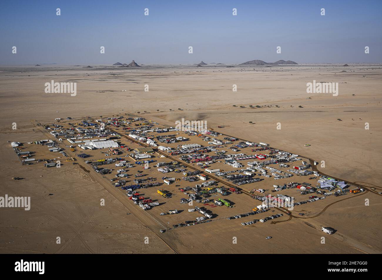 Bivouac during the Stage 7 of the Dakar Rally 2022 between Riyadh and ...