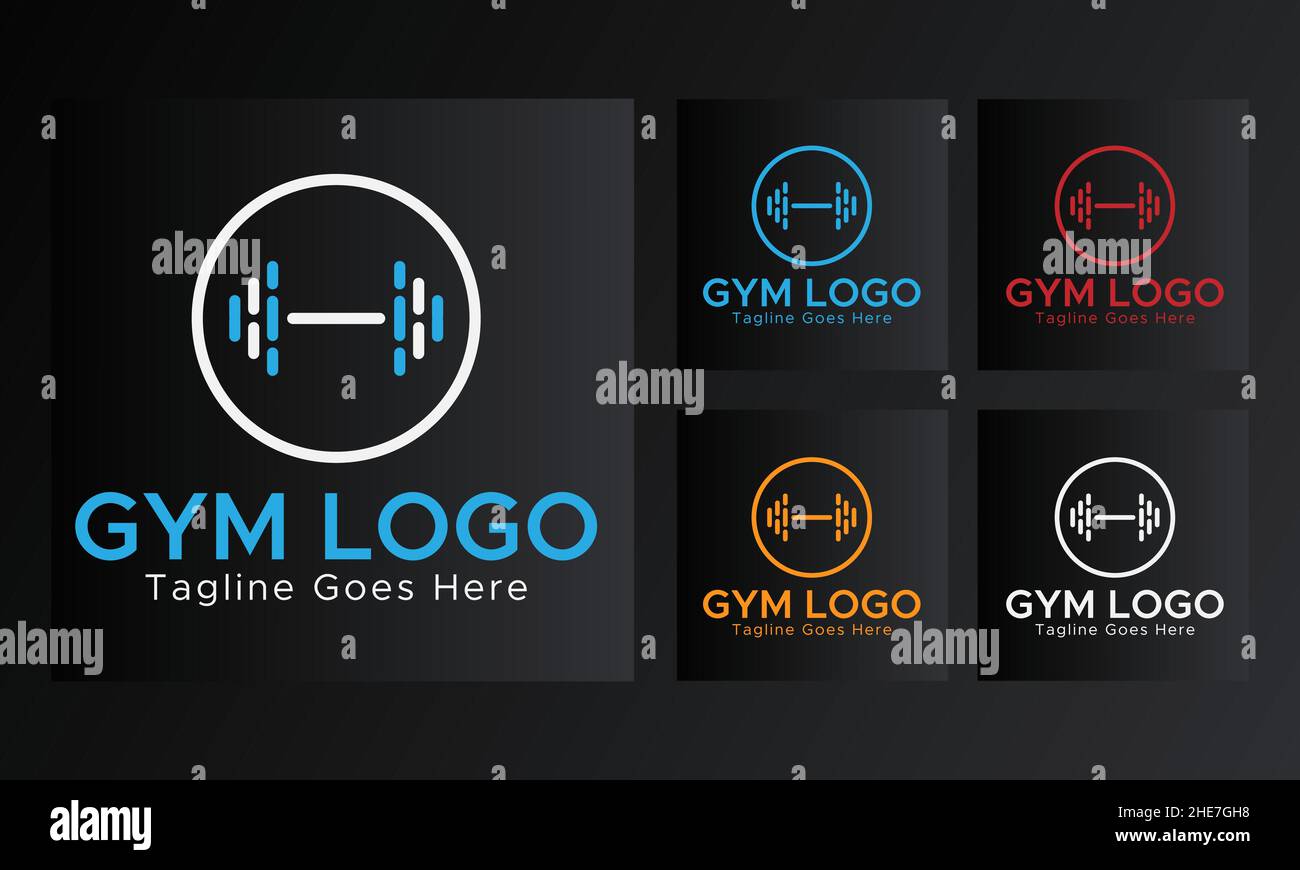 The gym logo Stock Vector Images - Alamy