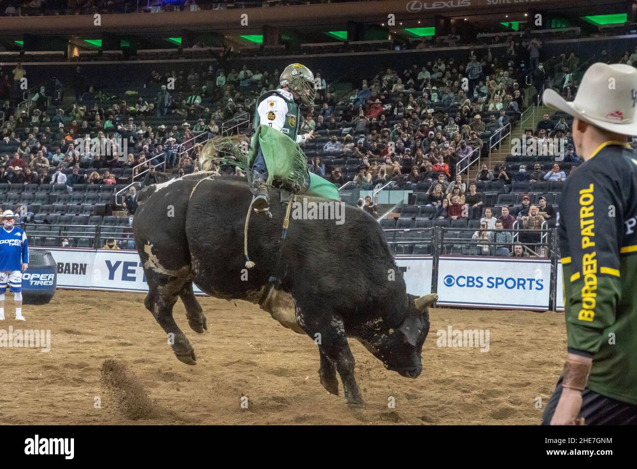 NEW YORK, NY - JANUARY 07: Cooper Davis rides American Gangster during ...