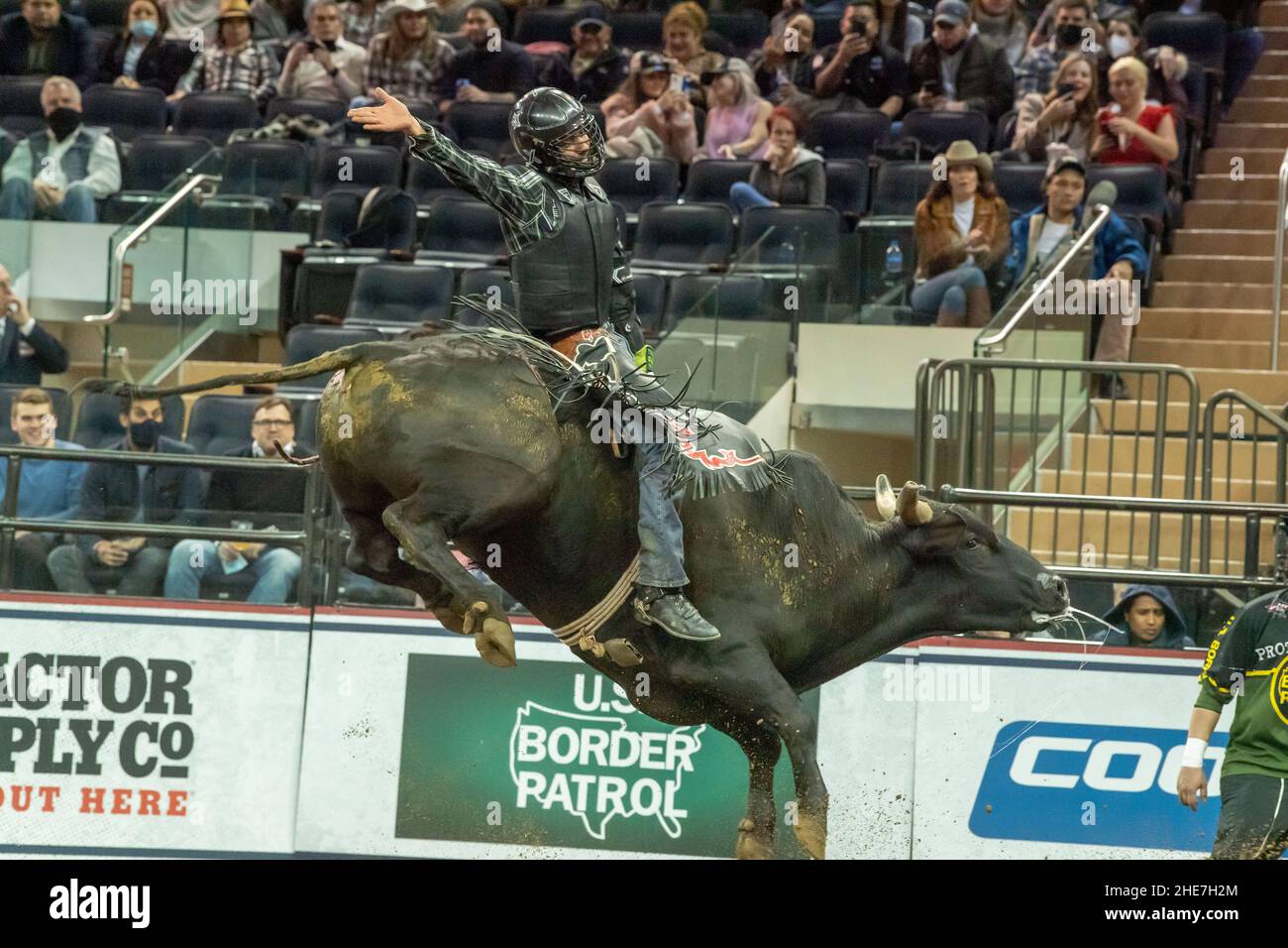 NEW YORK, NY - JANUARY 07: Cody Jesus rides Big Whiskey during the ...