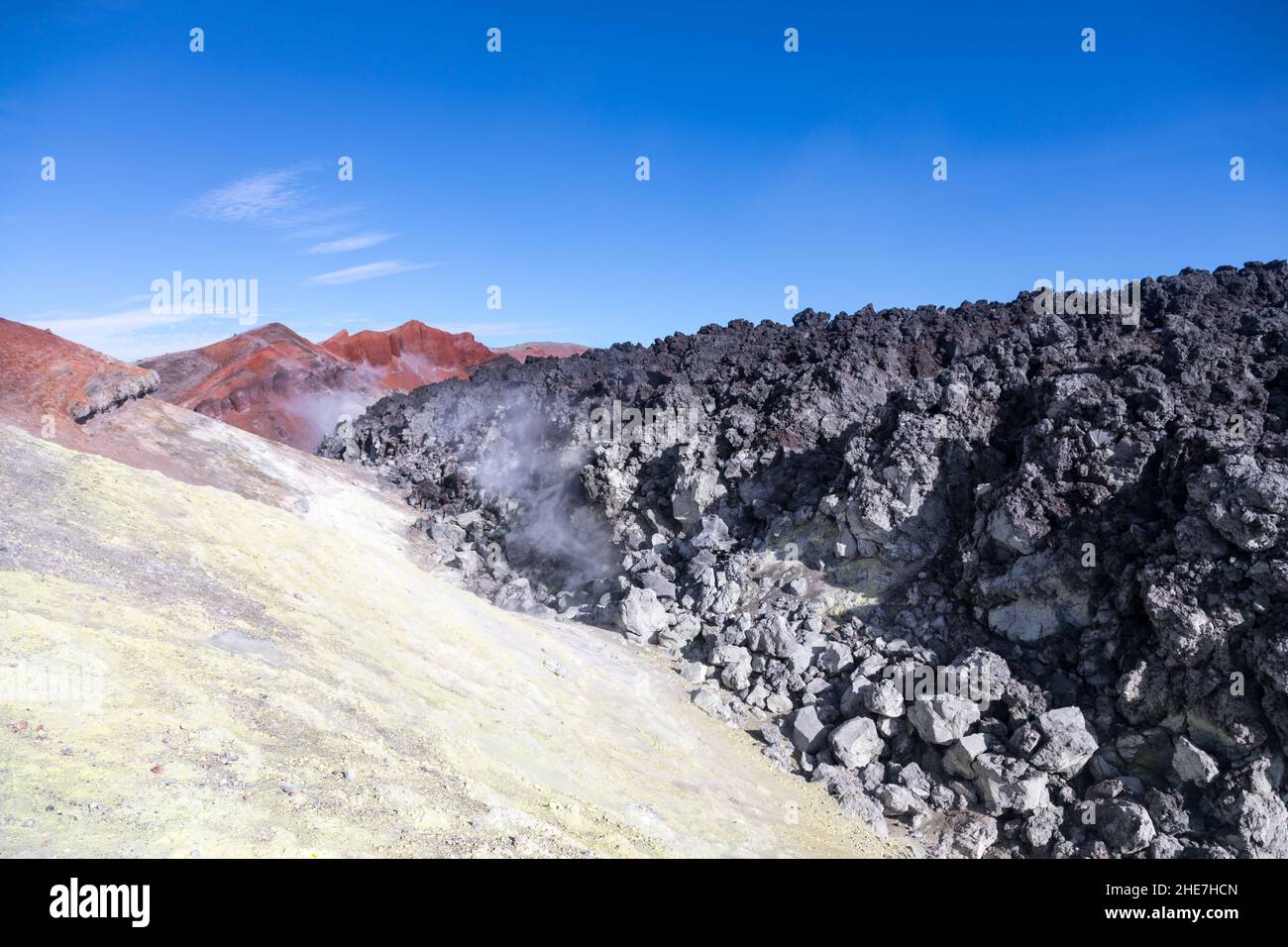 Avachinsky volcano, Kamchatka peninsula, Russia. An active volcano ...