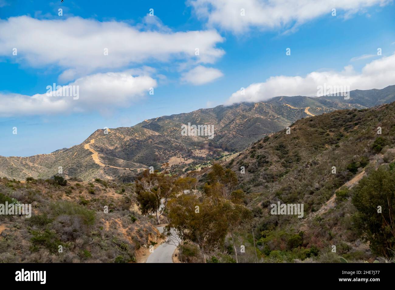 Mountain landscape of Catalina Island at California Stock Photo - Alamy