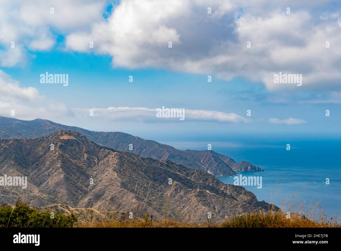 Mountain landscape of Catalina Island at California Stock Photo - Alamy