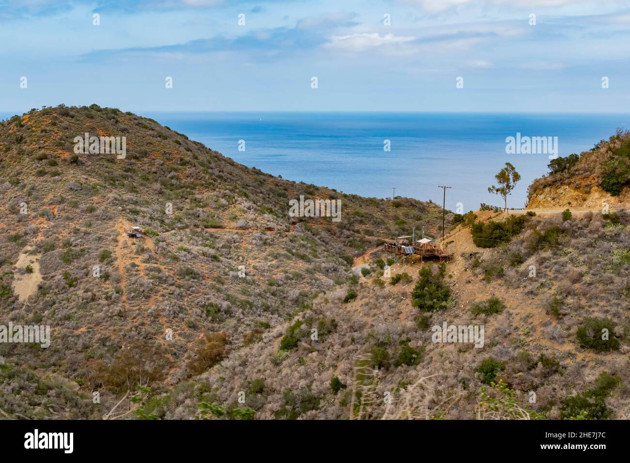 Mountain landscape of Catalina Island at California Stock Photo - Alamy