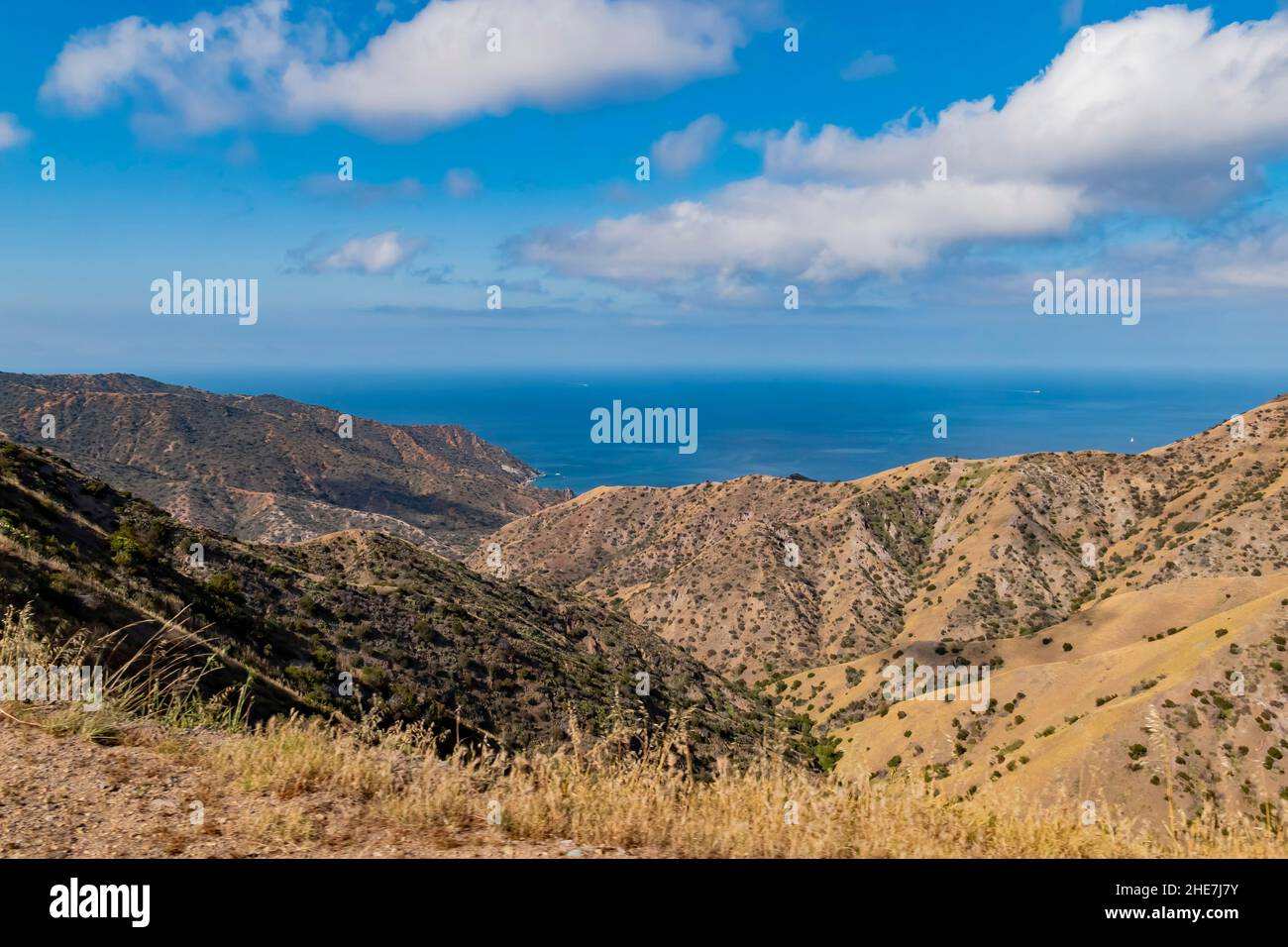 Mountain landscape of Catalina Island at California Stock Photo - Alamy