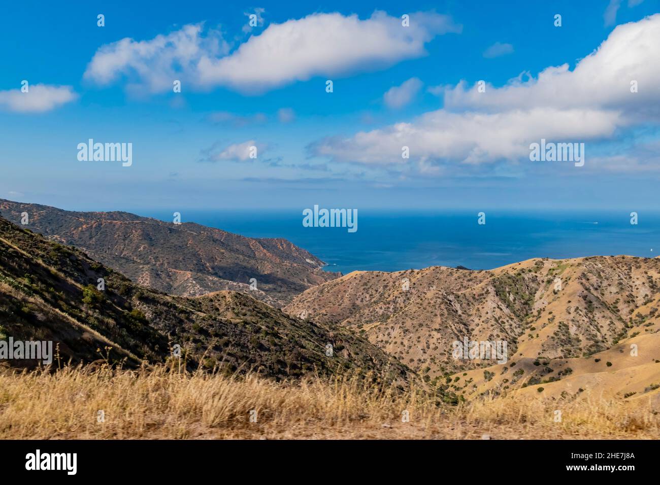 Mountain landscape of Catalina Island at California Stock Photo - Alamy