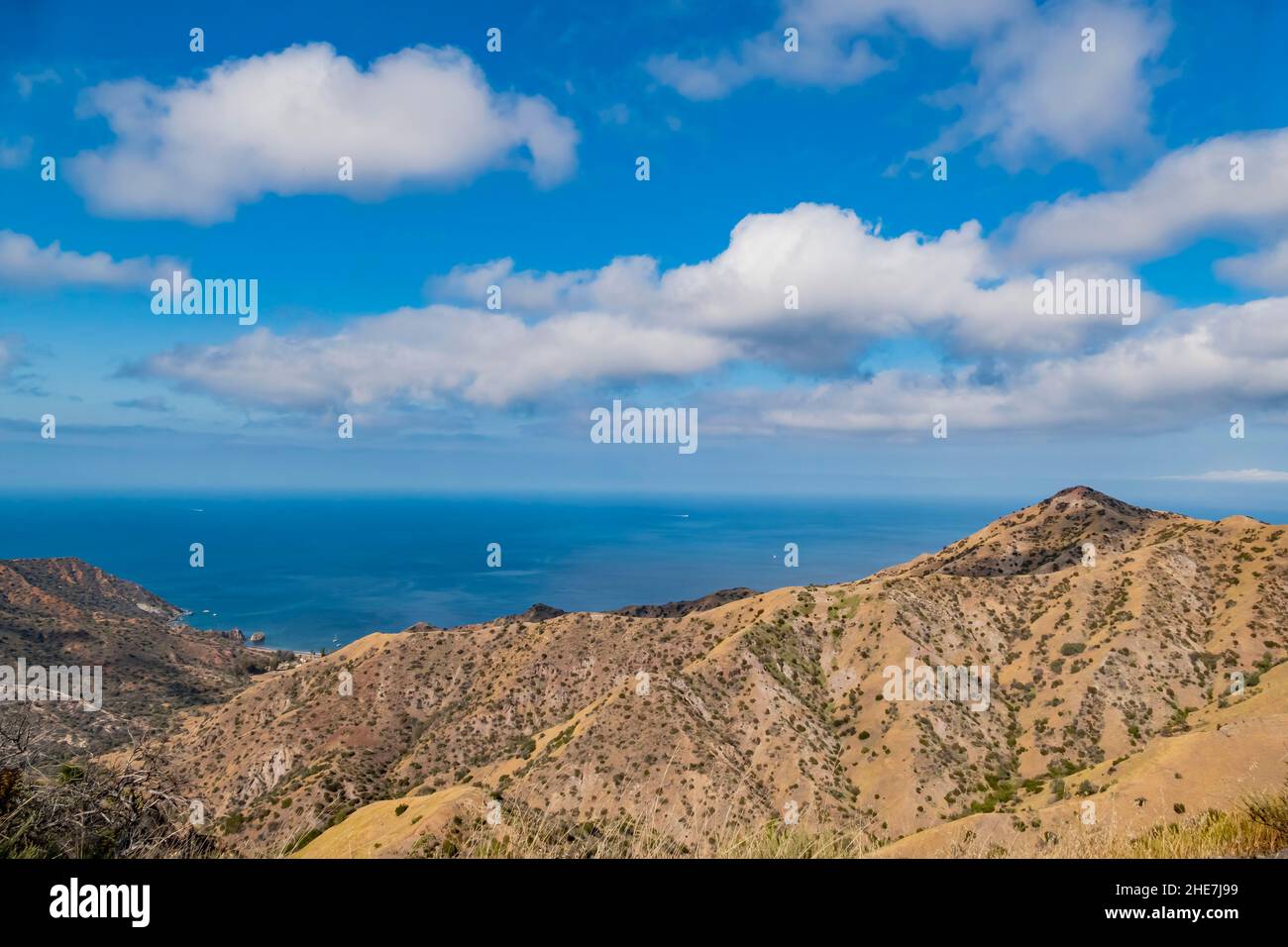 Mountain landscape of Catalina Island at California Stock Photo - Alamy